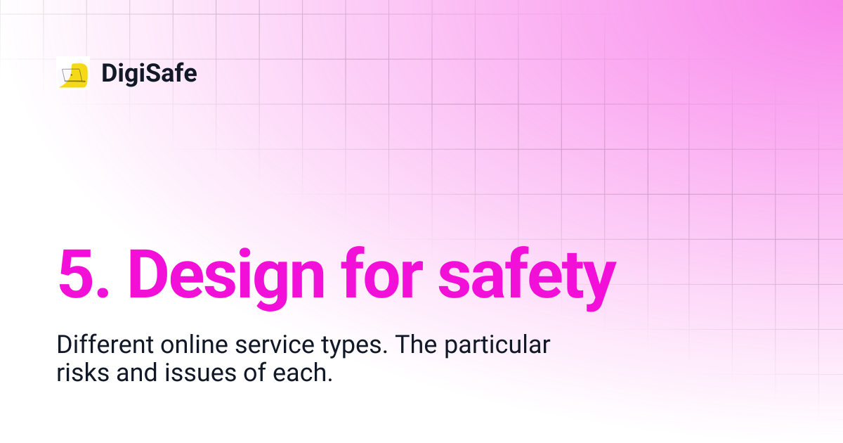 5. Design for safety | DigiSafe